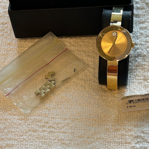 Movado | Accessories | Nwt Ladies Movado Bold Crystal Accent Goldtone ...